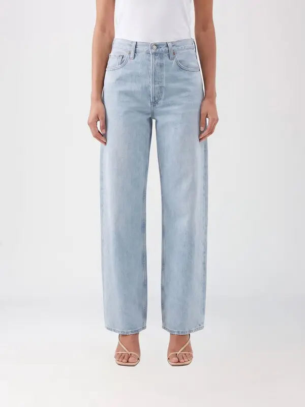 AGOLDE Arc High-waisted Wide-leg Jeans - Denim