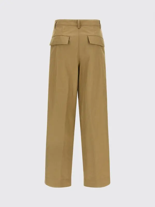 Dries Van Noten Cotton Blend Wide Leg Trousers