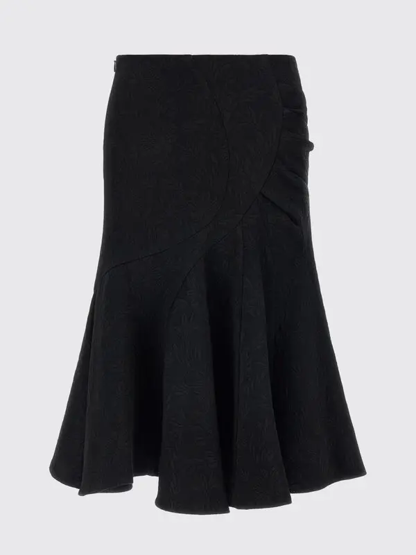 Dries Van Noten Jacquard Cotton-blend Tulip Midi Skirt With Ruffles