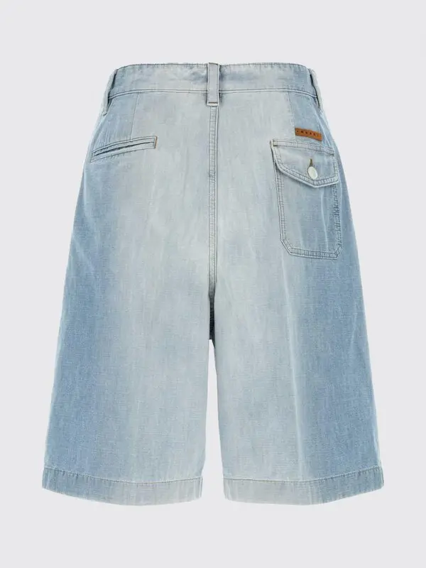Marni Pleated Denim Shorts