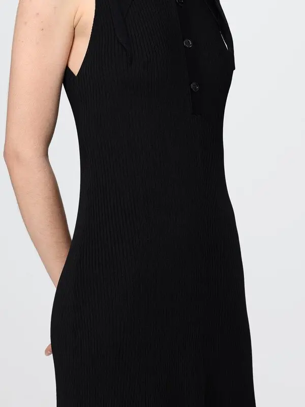 Pinko Sleeveless Collared Maxi Dress - Black