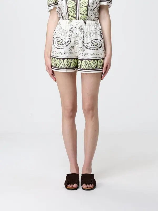 Tory Burch Printed Silk Shorts - Multicolor