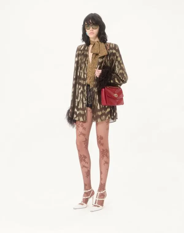 Valentino Garavani Djuna Medium Chain Bag In Suede And Nappa - Red