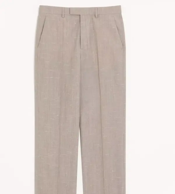 Valentino Garavani Boutonné Wool Pants - Light Grey