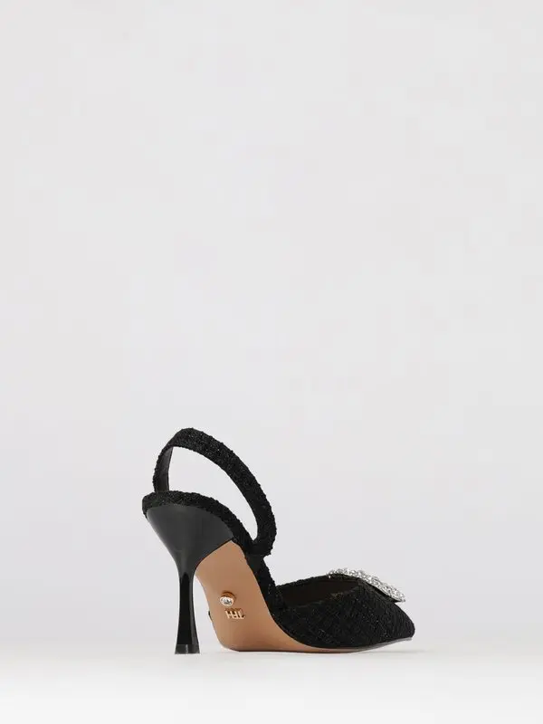 TWENTY FOURHAITCH Embellished Slingback Pumps - Black