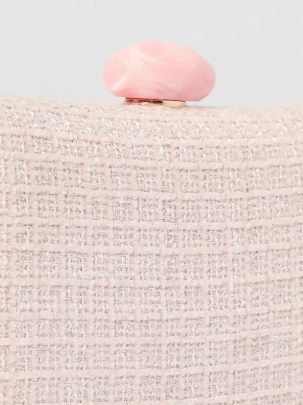 TWENTY FOURHAITCH Citara Tweed Clutch - Pink