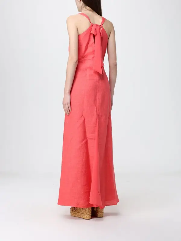 120% Lino Maxi Dress - Red