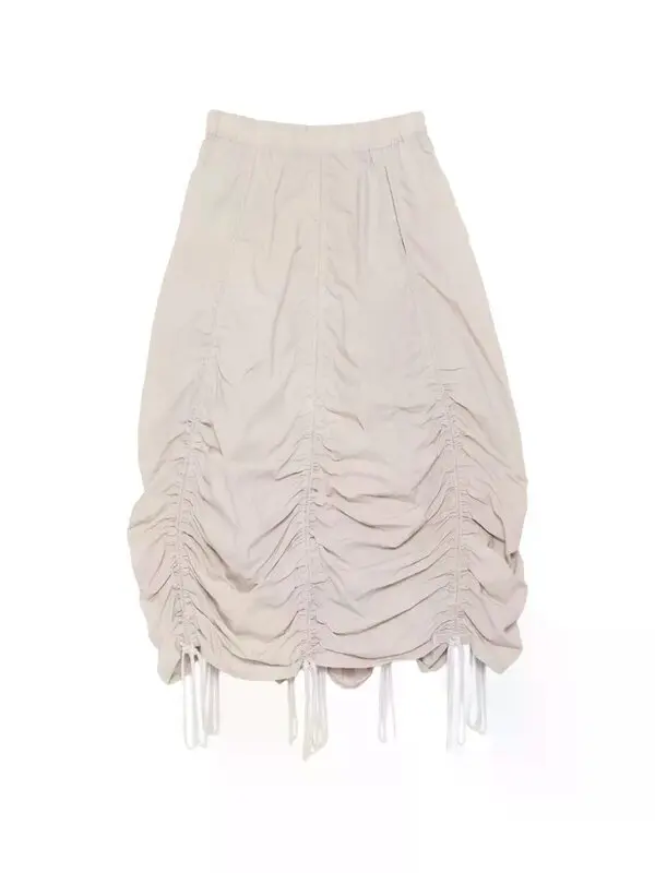 LAUREN MANOOGIAN Ruched Drawstring Skirt
