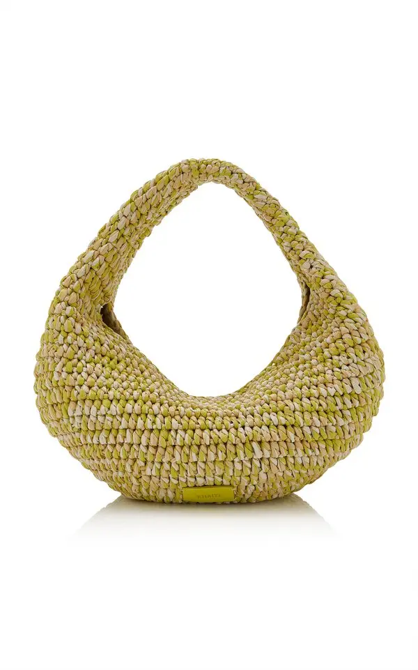 Khaite Olivia Medium Raffia Hobo Bag - Yellow