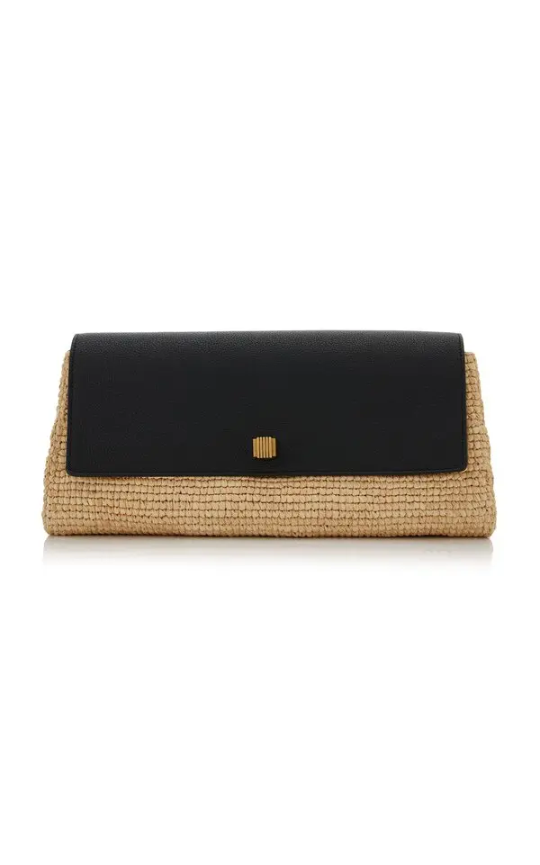 Khaite Audrey Raffia Clutch - Black
