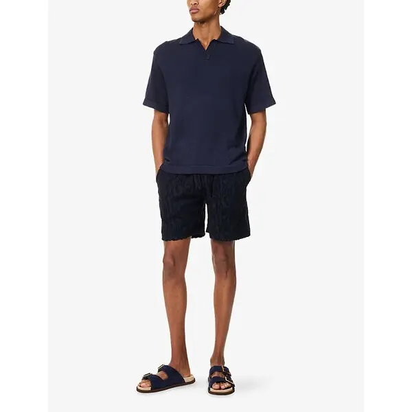 RAITH Miguel Boucle Cotton-blend Polo Shirt