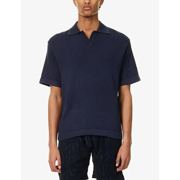 RAITH Miguel Boucle Cotton-blend Polo Shirt
