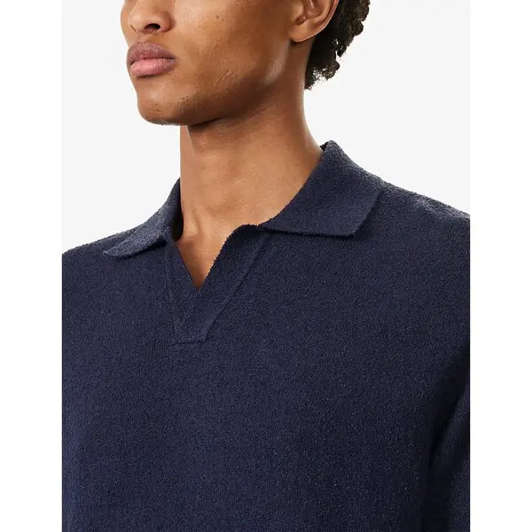RAITH Miguel Boucle Cotton-blend Polo Shirt