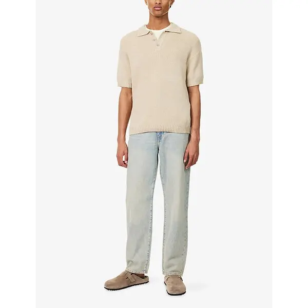 RAITH Sorelle Ribbed Knit Polo Shirt