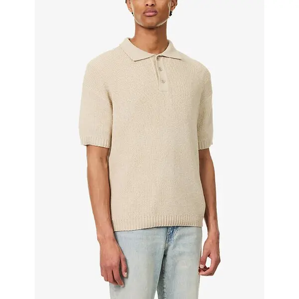 RAITH Sorelle Ribbed Knit Polo Shirt