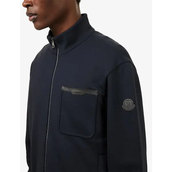 Moncler Patch-pocket Zip-up Cotton-blend Cardigan