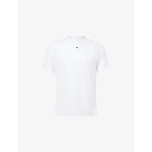GYMSHARK Hybrid Engineered Jacquard Stretch-woven T-shirt - Gs White