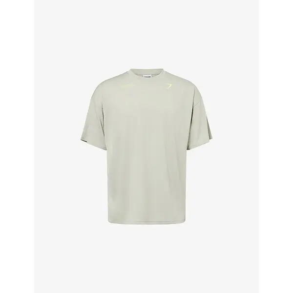 GYMSHARK Condition Club Oversize Stretch-jersey T-shirt - Haze Green/ Sorbet Ellow
