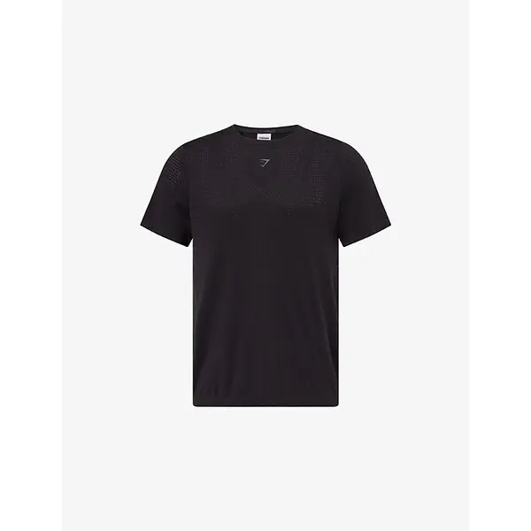 GYMSHARK Slim-fit Seamless Stretch-woven Running T-shirt - Gs Black