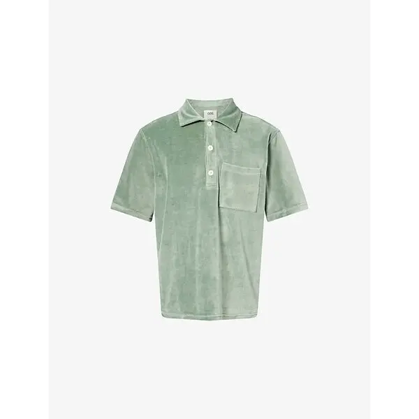 Oas Girona Patch-pocket Cotton-blend Velour Shirt