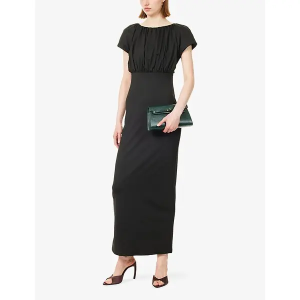 4TH & RECKLESS Violet Open-back Satin Maxi Dress