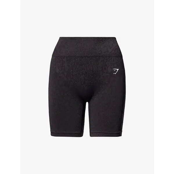 GYMSHARK Adapt Animal X Whitney Stretch-woven Shorts - Gs Black/gs Asphalt Grey