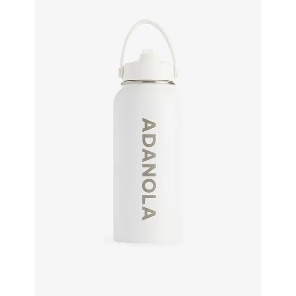 ADANOLA Embossed-logo Top-handle Stainless-steel Water Bottle 950ml - White