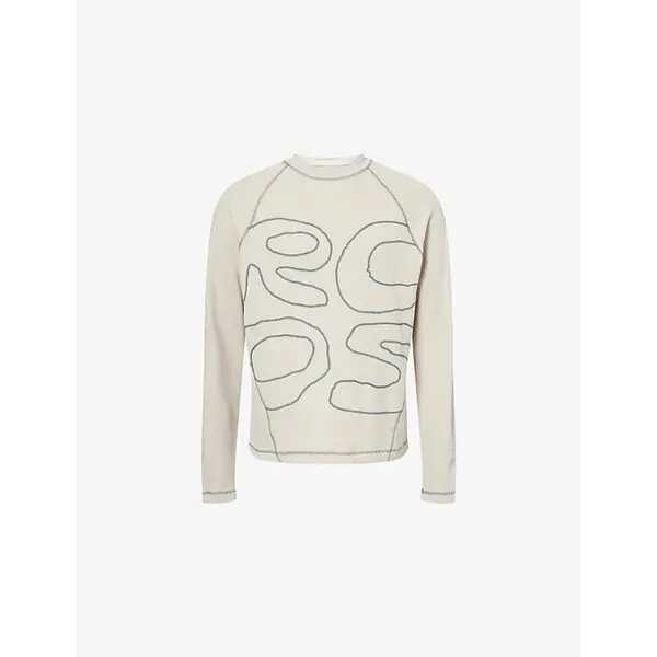 Reese Cooper Logo Waffle Cotton-blend Long-sleeve T-shirt