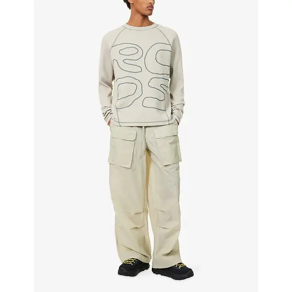 Reese Cooper Logo Waffle Cotton-blend Long-sleeve T-shirt