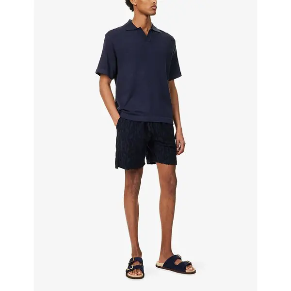 RAITH Fausto Flocked Cotton-blend Shorts