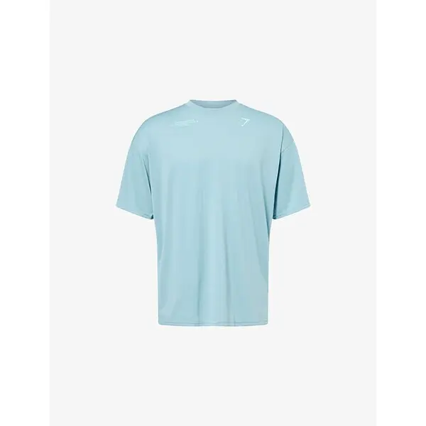 GYMSHARK Condition Club Oversize Stretch-jersey T-shirt - Flow Blue/ Pop Turquoise