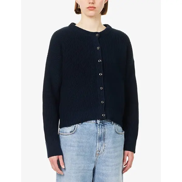 Jenni Kayne Hayes Crew-neck Cotton Cardigan