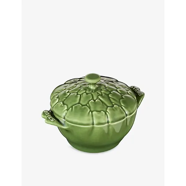 STAUB Artichoke Cocotte Ceramic Casserole Dish 13cm - Basil Green