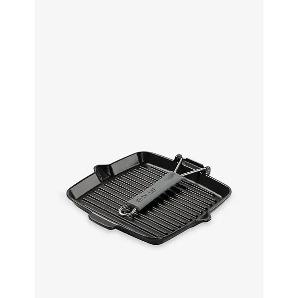 STAUB Square Cast-iron Grill Pan With Pouring Spout 24cm