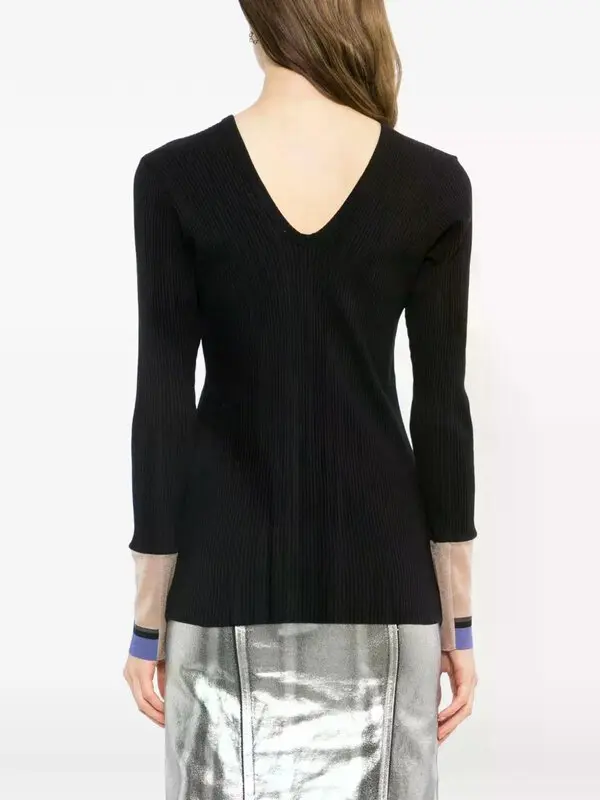 TOGA TOO Ribbed Long Sleeve Sweater