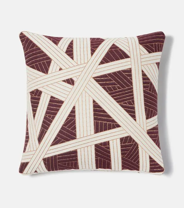 Missoni Nastri Cotton-blend Cushion - Brown
