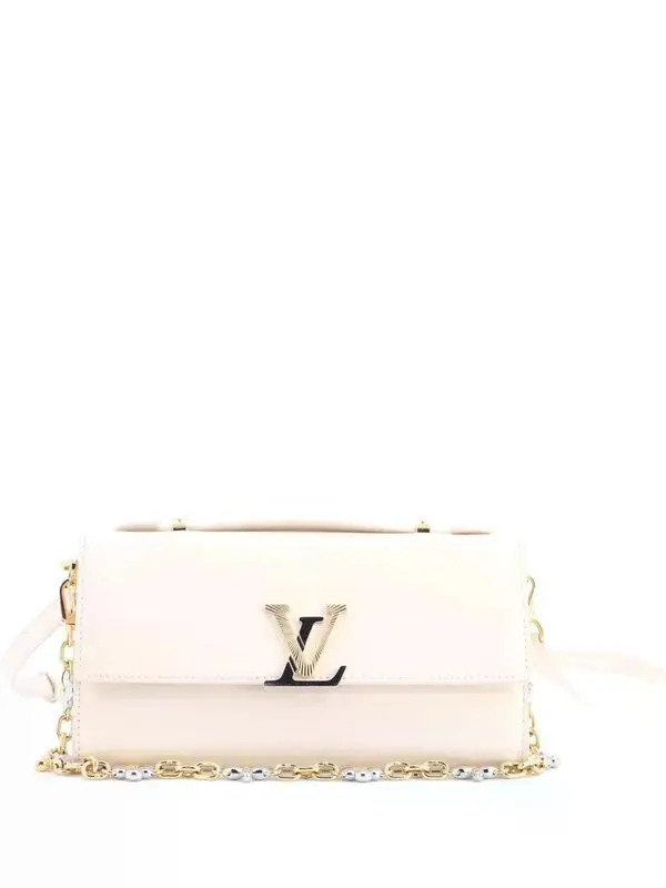 LOUIS VUITTON Capucines Wallet On Chain Leather Clutch Bag