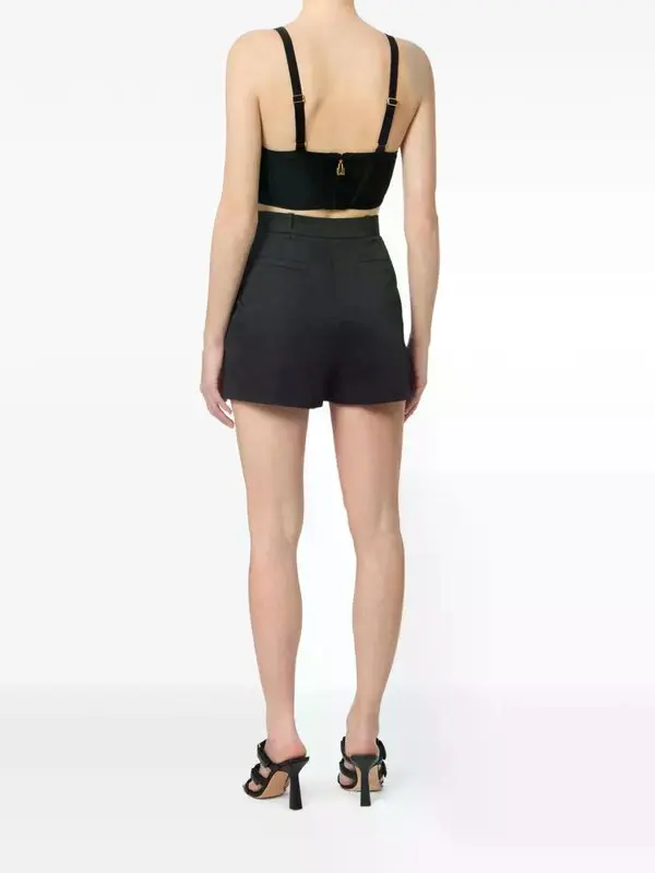 Elisabetta Franchi Stretch Cotton Shorts With Logo Detail