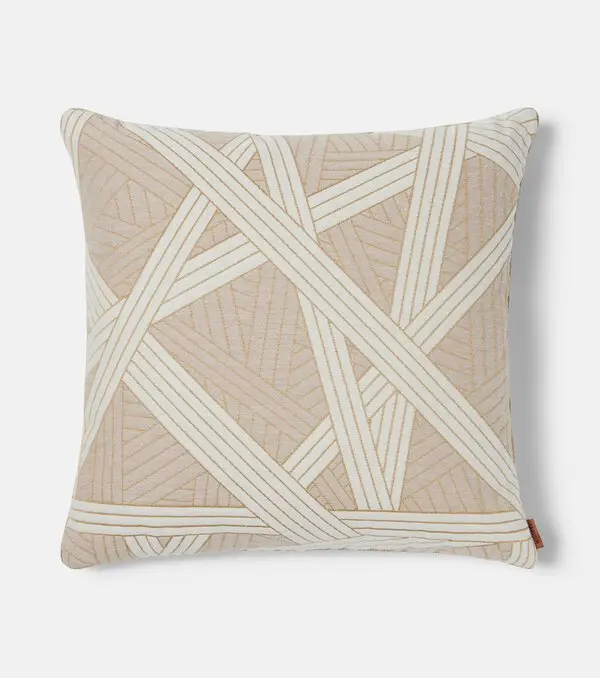 Missoni Nastri Cotton-blend Cushion - Beige