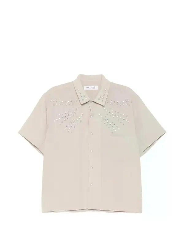 TOGA TOO Stud-embellished Short-sleeve Shirt
