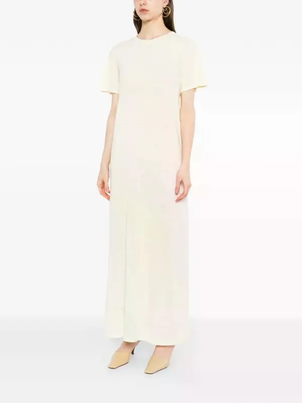 Co Collection Cream Crew Neck T-shirt Maxi Dress