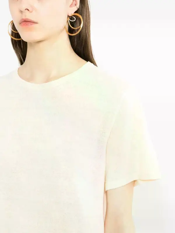 Co Collection Cream Crew Neck T-shirt Maxi Dress