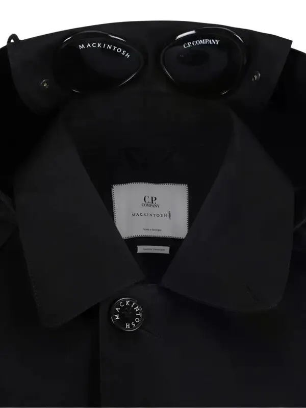 C.P. COMPANY Goggle Detail Hooded Coat - Black