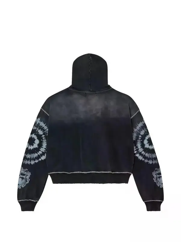VALE FOREVER Spiral Distressed Hoodie