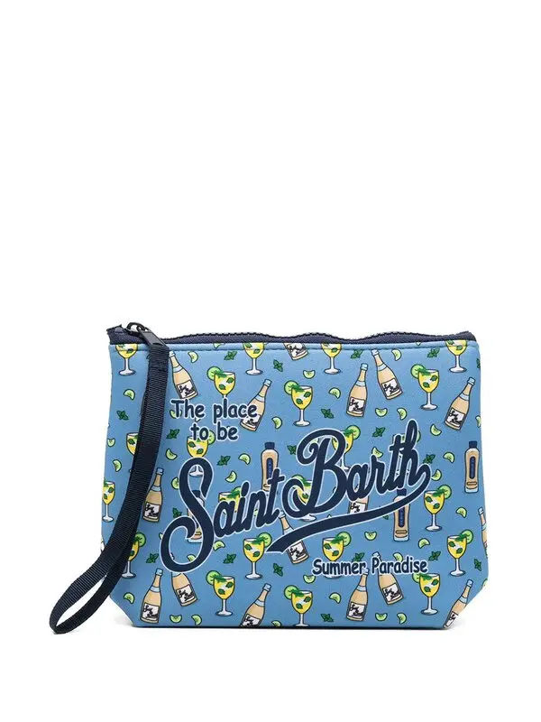 MC2 SAINT BARTH Aline Pouch With Hugo Print - Blue