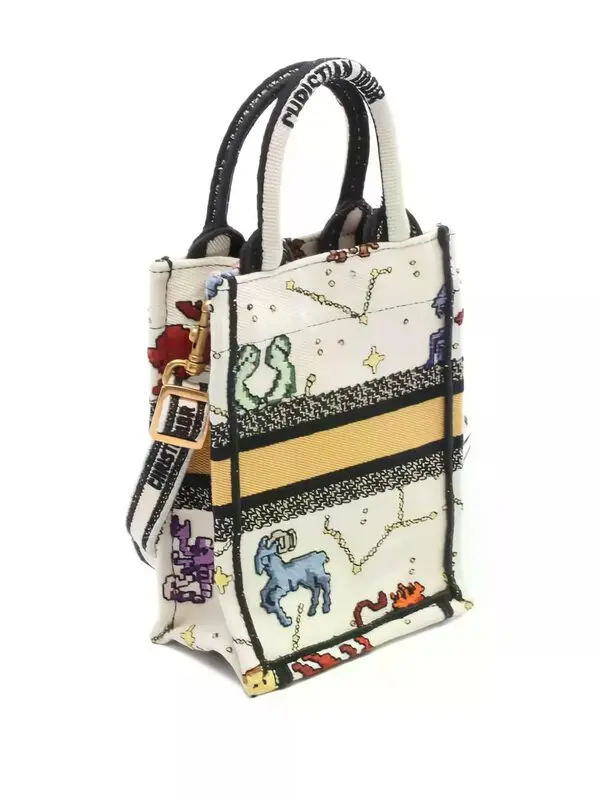 Dior 2010's Printed Book Tote Mini Handbag