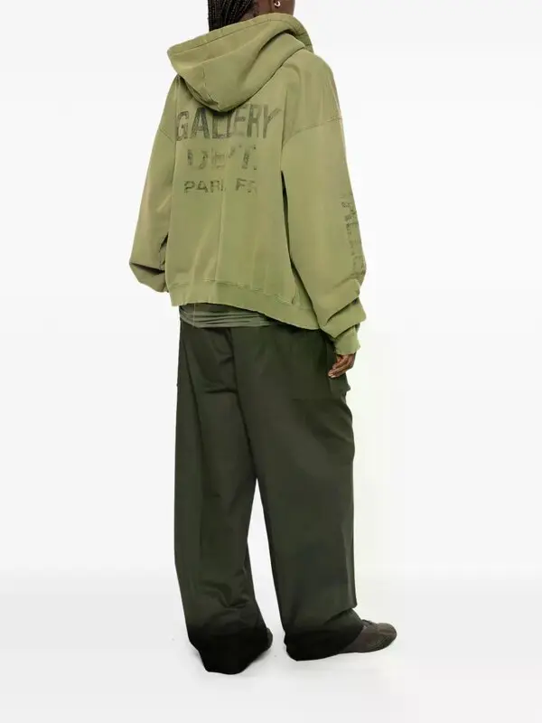 GALLERY DEPT. Logo Print Zip-fastening Hoodie