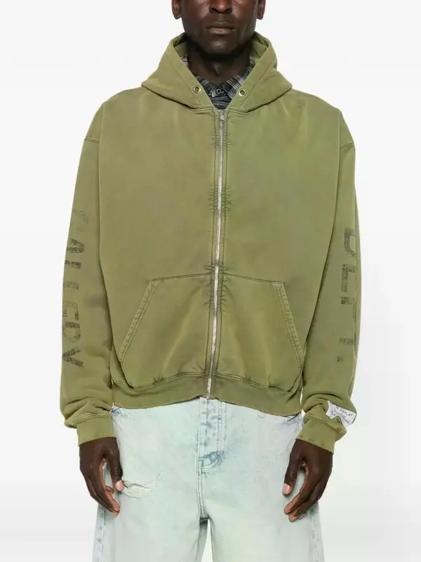 GALLERY DEPT. Logo Print Zip-fastening Hoodie