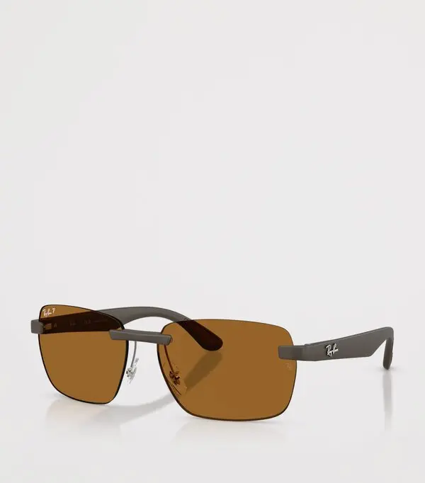 Ray-ban Rimless Rectangular Sunglasses - Brown