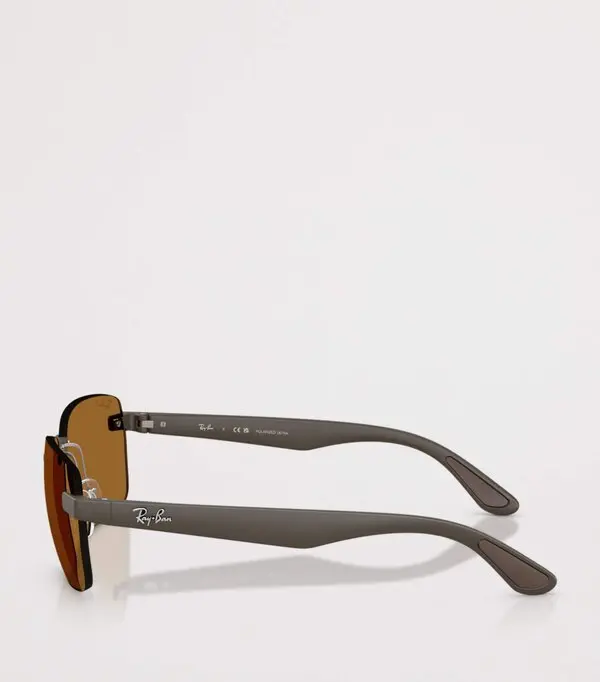 Ray-ban Rimless Rectangular Sunglasses - Brown